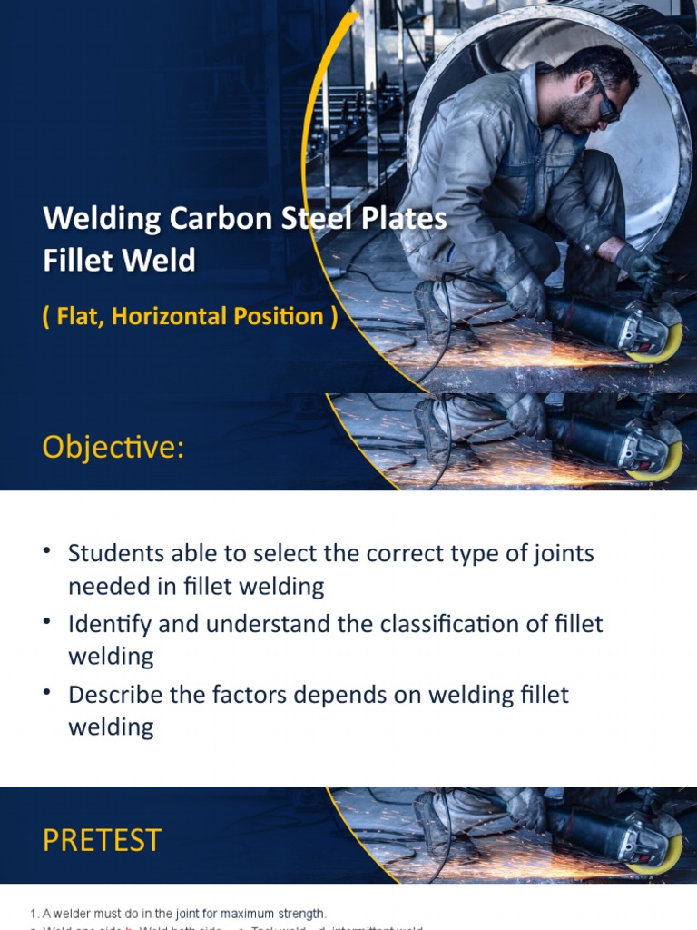 Welding Carbon Steel Plates Fillet Weld: (Flat, Horizontal Position ...