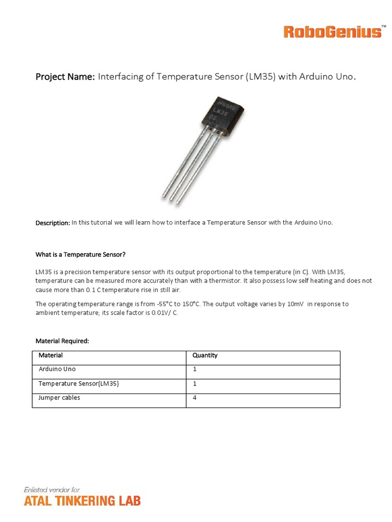 Temperature Sensor | PDF