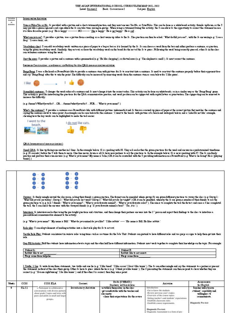 English 2 CURRICULUM MAP | PDF | Phonics | Reading Comprehension