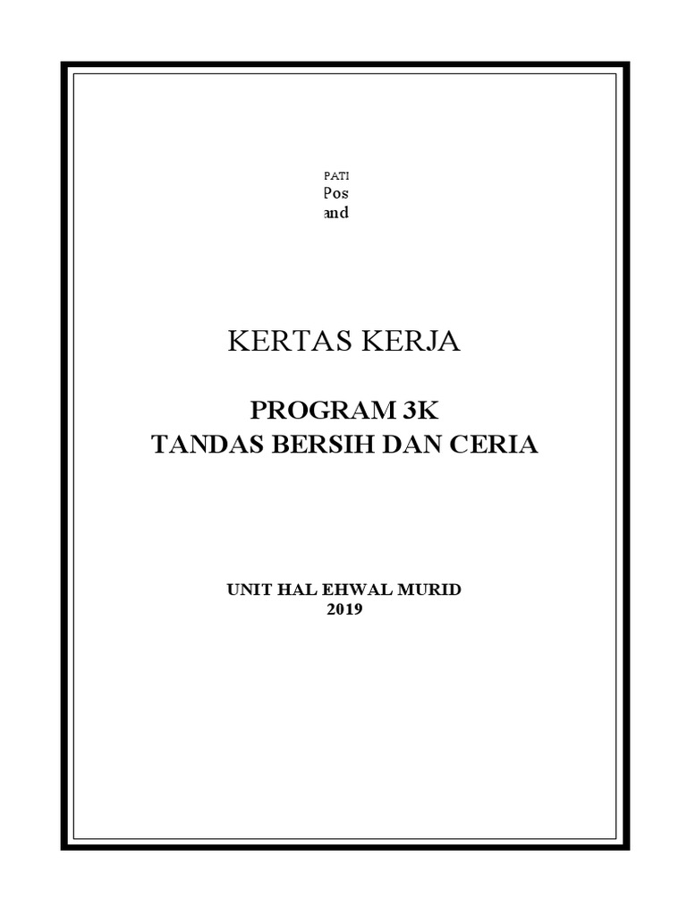 Kertas Kerja 3K | PDF