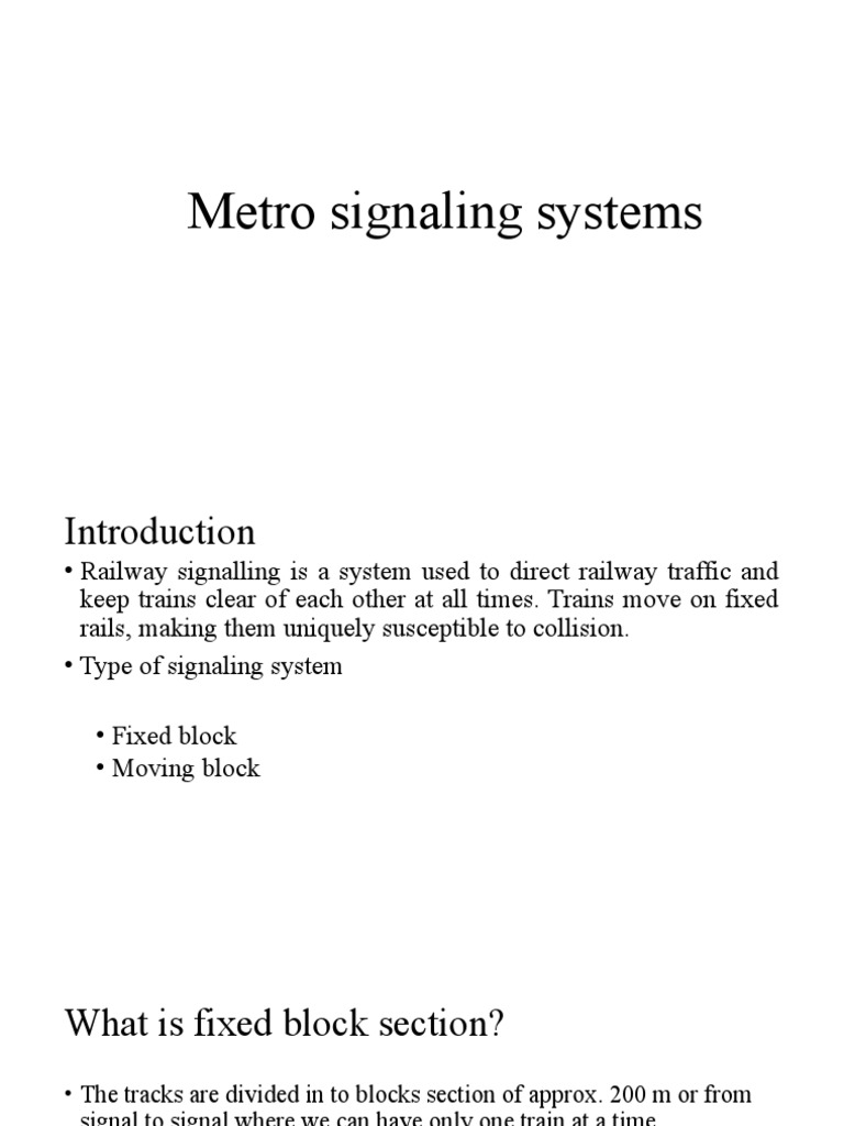 Metro Signalling System | PDF | Resonance | Telecommunications Engineering