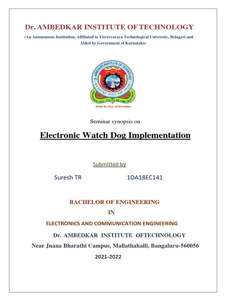 Electronic Watchdog | PDF | Security Alarm | Internet Of Things