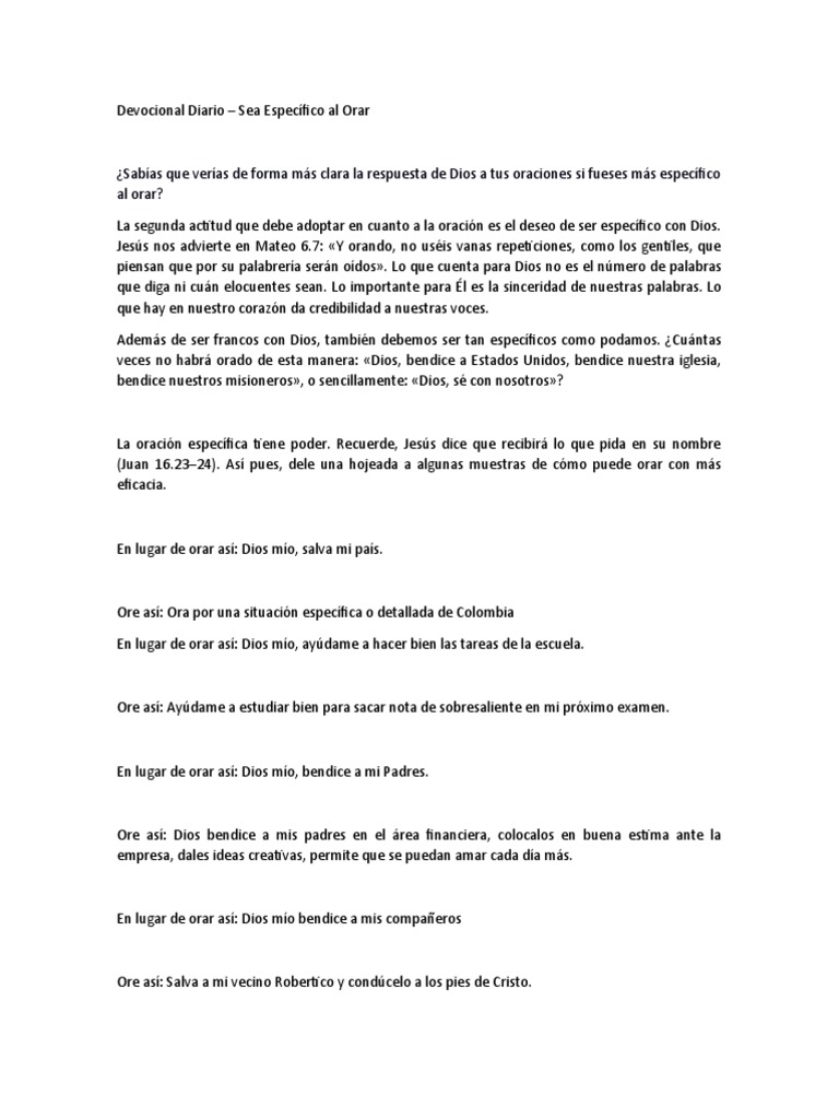 Oración Específica: Clave para Respuestas | PDF | Oración