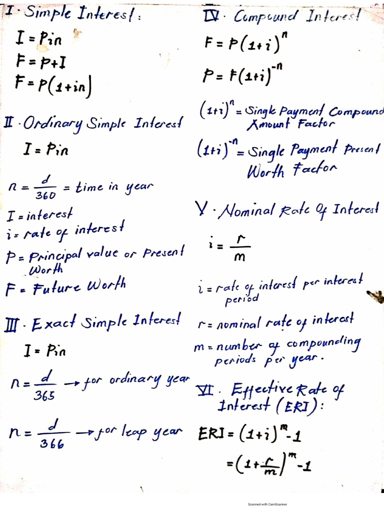 Engineering Economics Formula | PDF