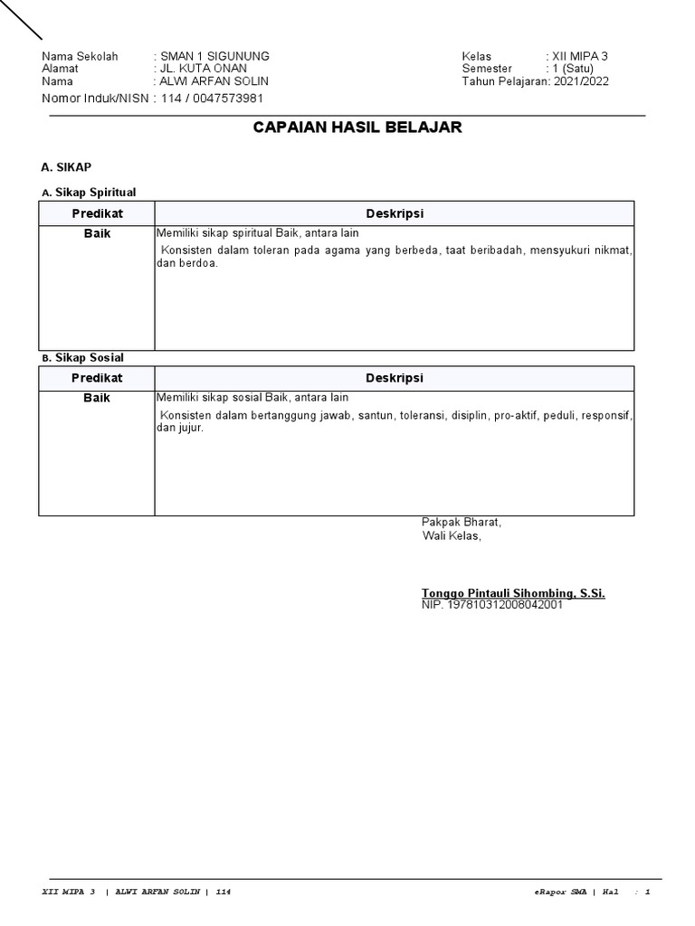 Rapor - XII MIPA 3 - 20211 | PDF