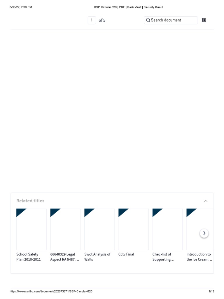 BSP Circular 620 - PDF - Bank Vault - Security Guard | PDF | Scribd