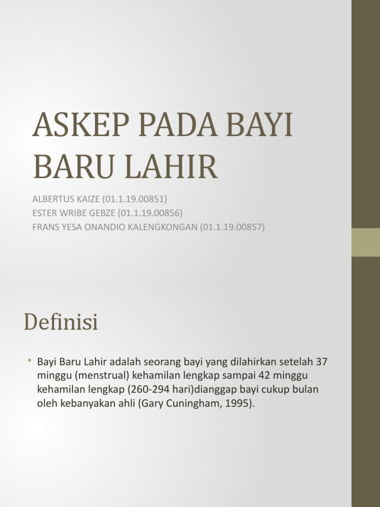 Askep Pada Bayi Baru Lahir | PDF