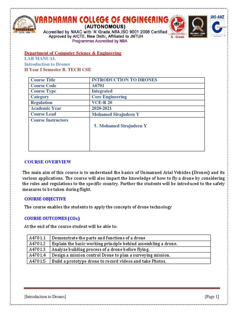 Lab Manual - Drone | PDF | Arduino | Raspberry Pi
