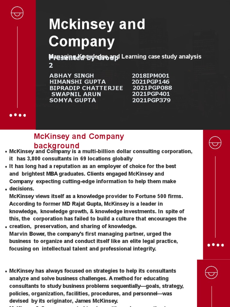 Mckinsey and Company: Managing Knowledge and Learning Case Study ...