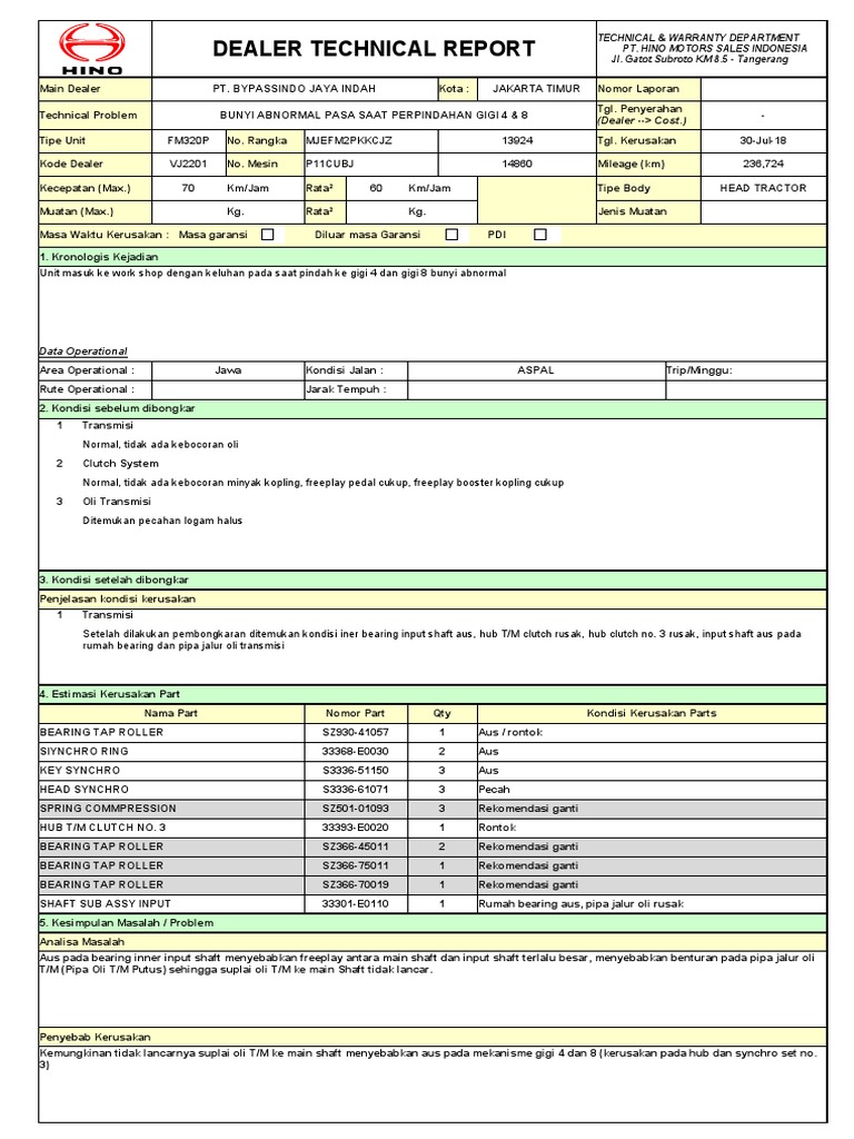 Technical Report B 9277 Teh | PDF