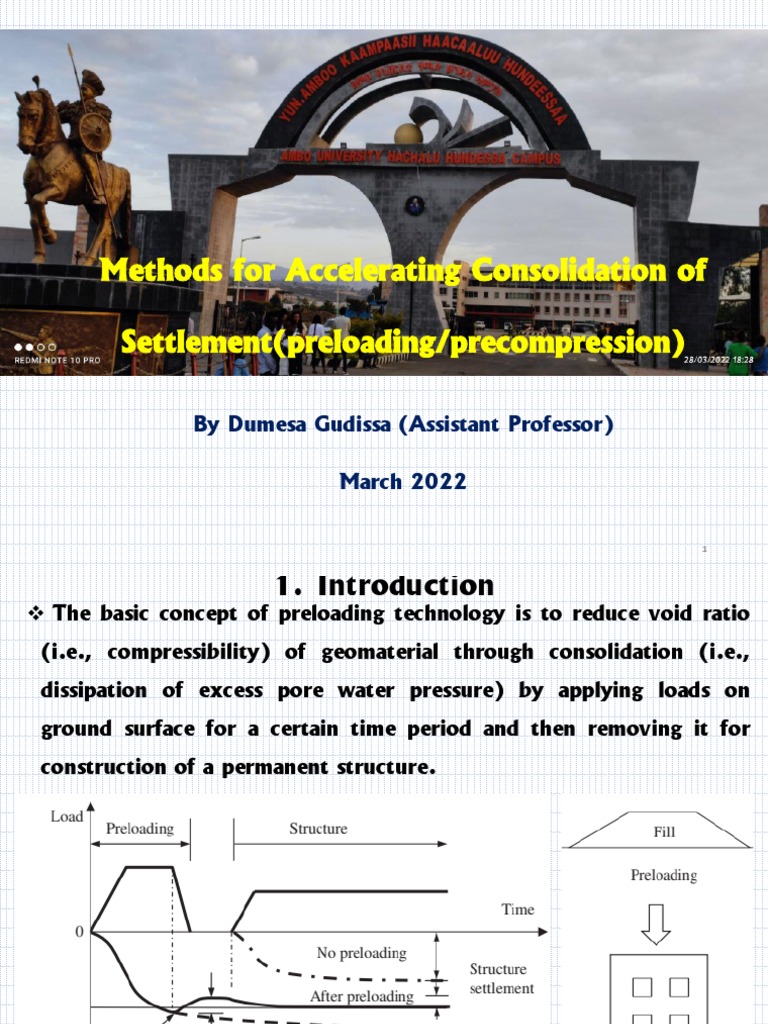 Methods For Accelerating Consolidation of Settlement (Preloading ...