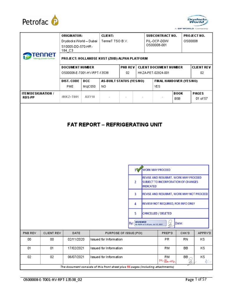 Hkza-Pet-02924-001-Ma-En - 02 - Fat Report-Refrigerating Unit | PDF ...