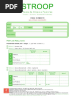 Stroop (Versão Victoria) - Protocolo de Respostas Teste | PDF