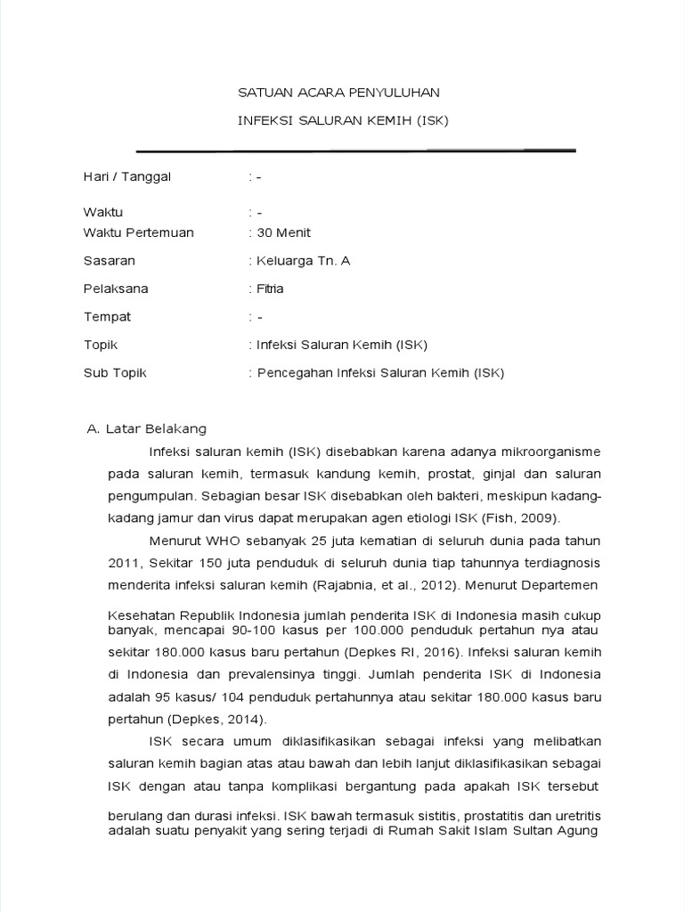 Pencegahan Infeksi Saluran Kemih | PDF | Sains & Matematika