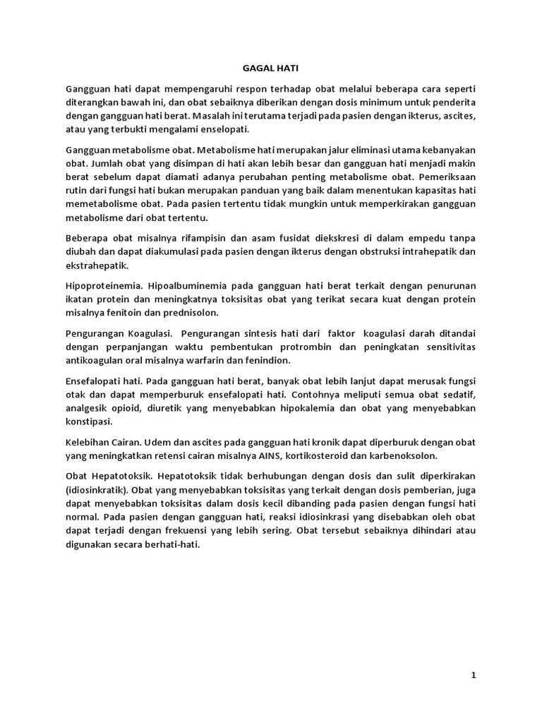 Farmakoterapi GAGAL HATI Dan GAGAL GINJAL | PDF