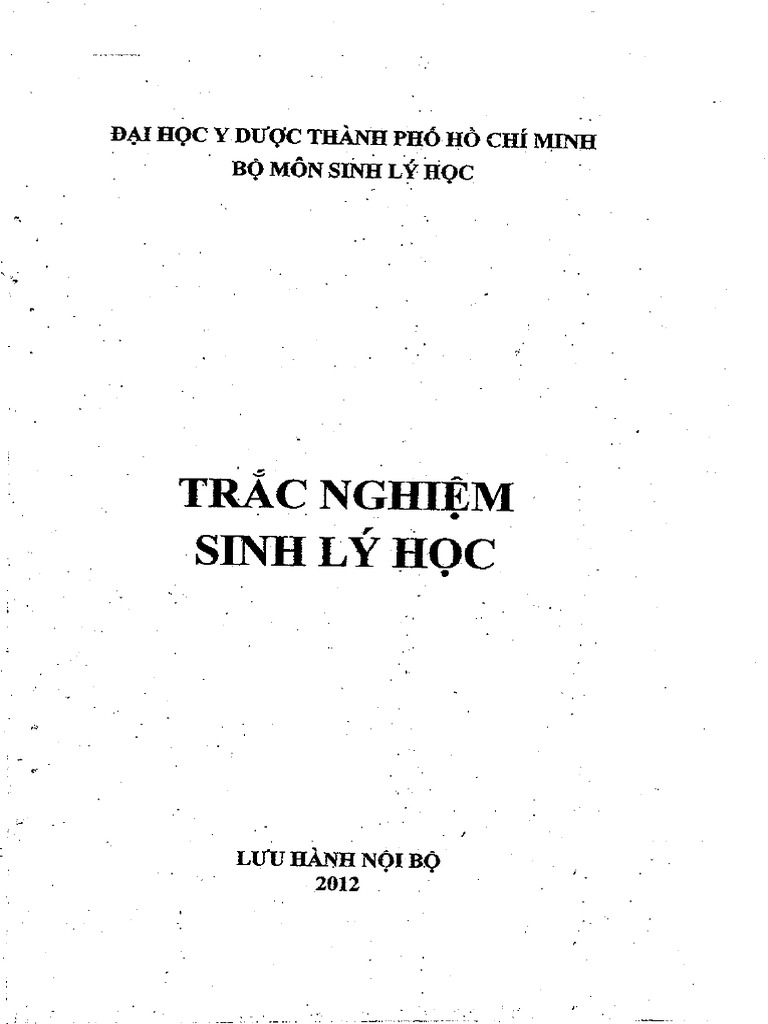 (123doc) Trac Nghiem Sinh Ly Hoc TP Ho Chi Minh | PDF