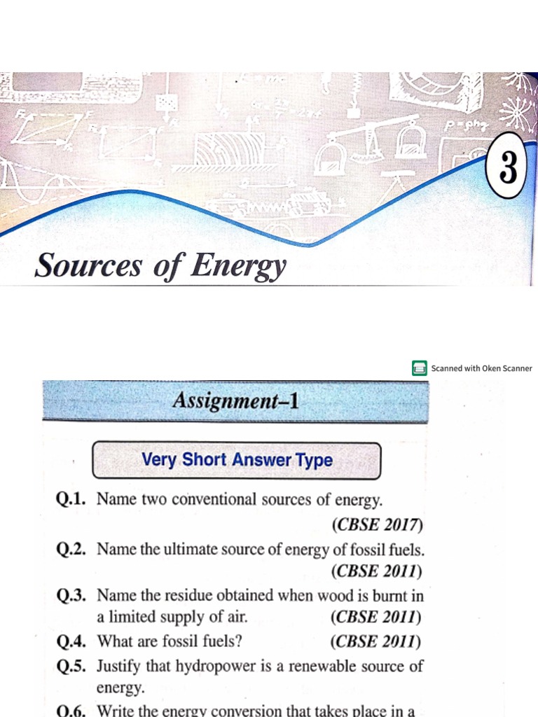 Source of Energy | PDF