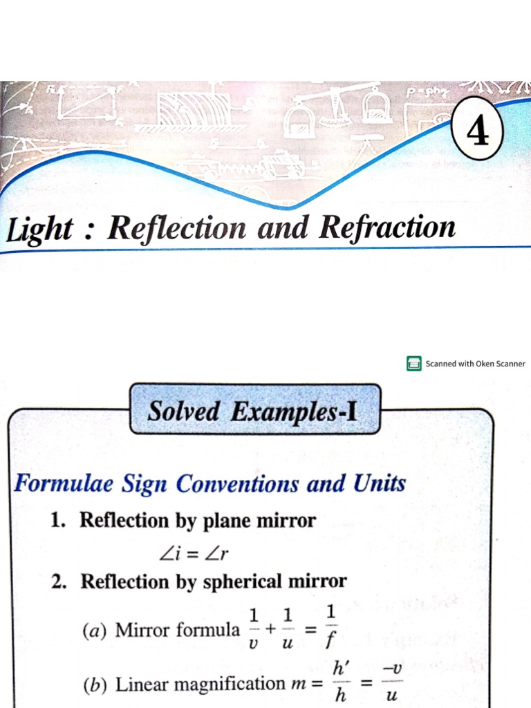 Light Reflection and Refraction | PDF