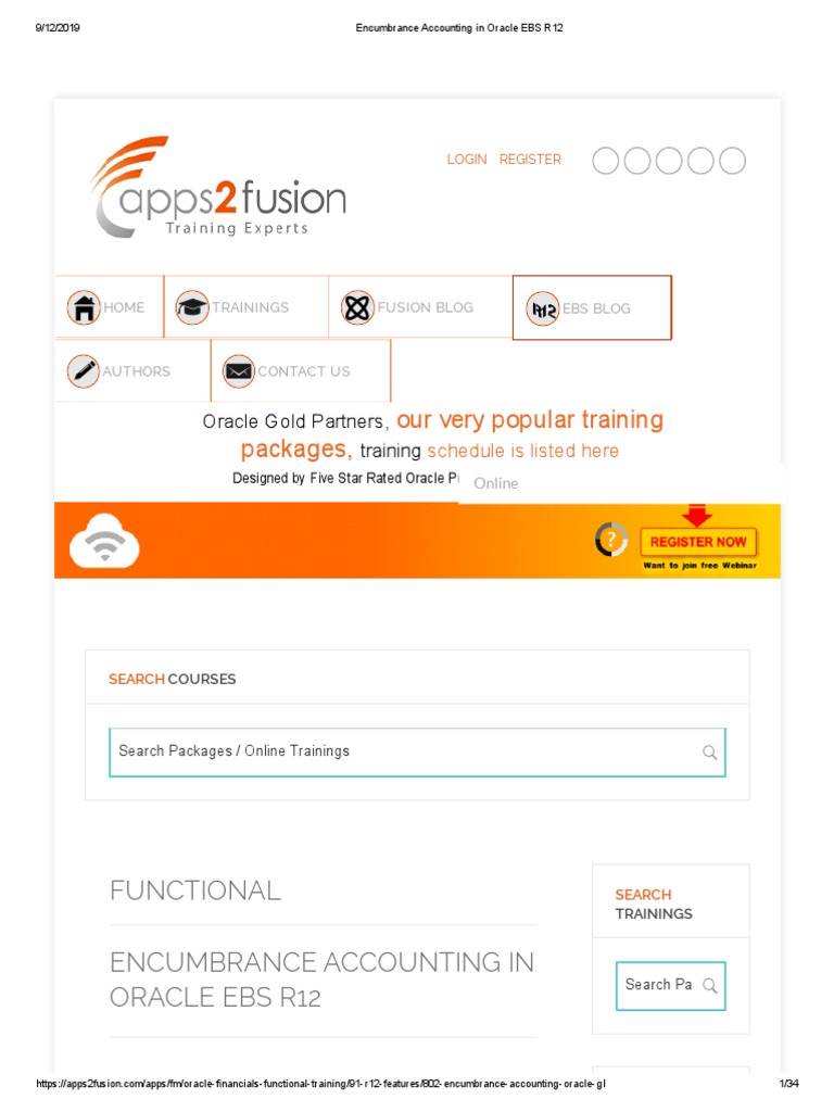 Encumbrance Accounting in Oracle EBS R12 | PDF | Accounts Payable ...