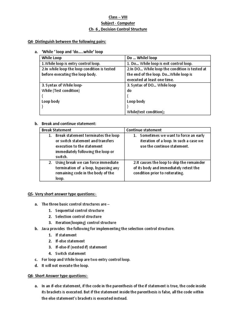 Decision Control Structures Explained | PDF | Control Flow | Bracket