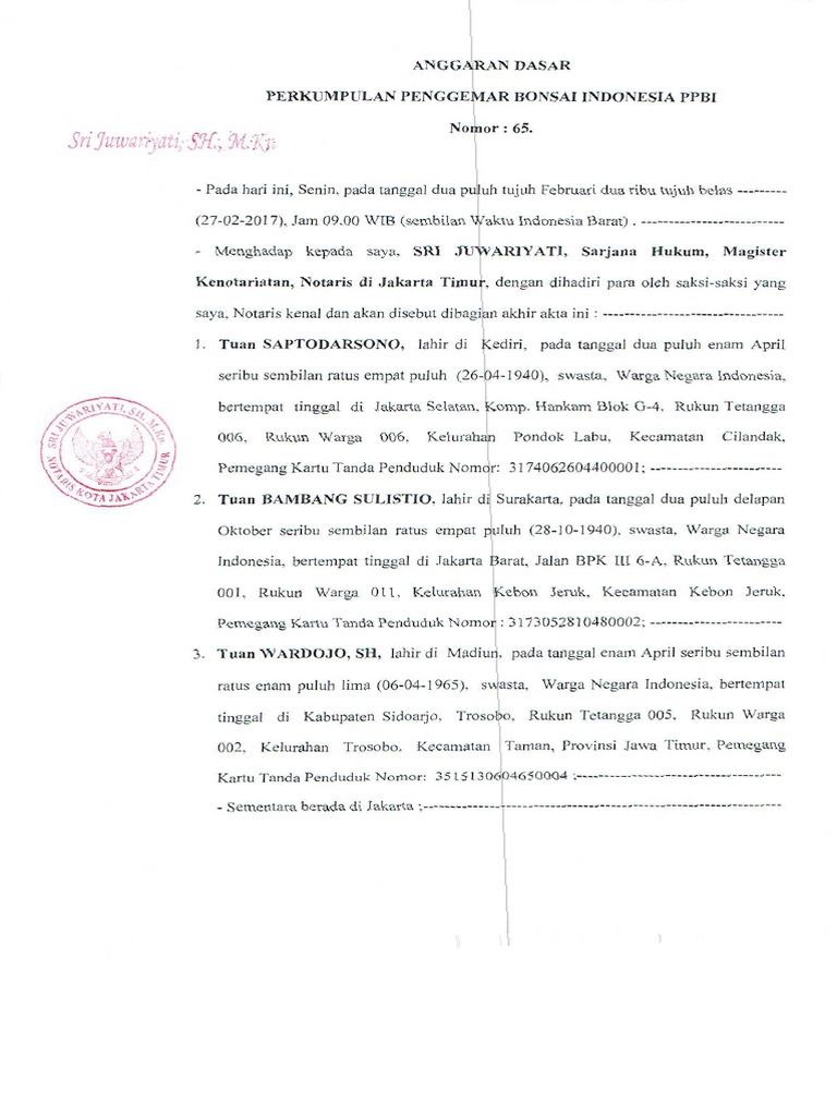 Akta Ad/art Ppbi | PDF