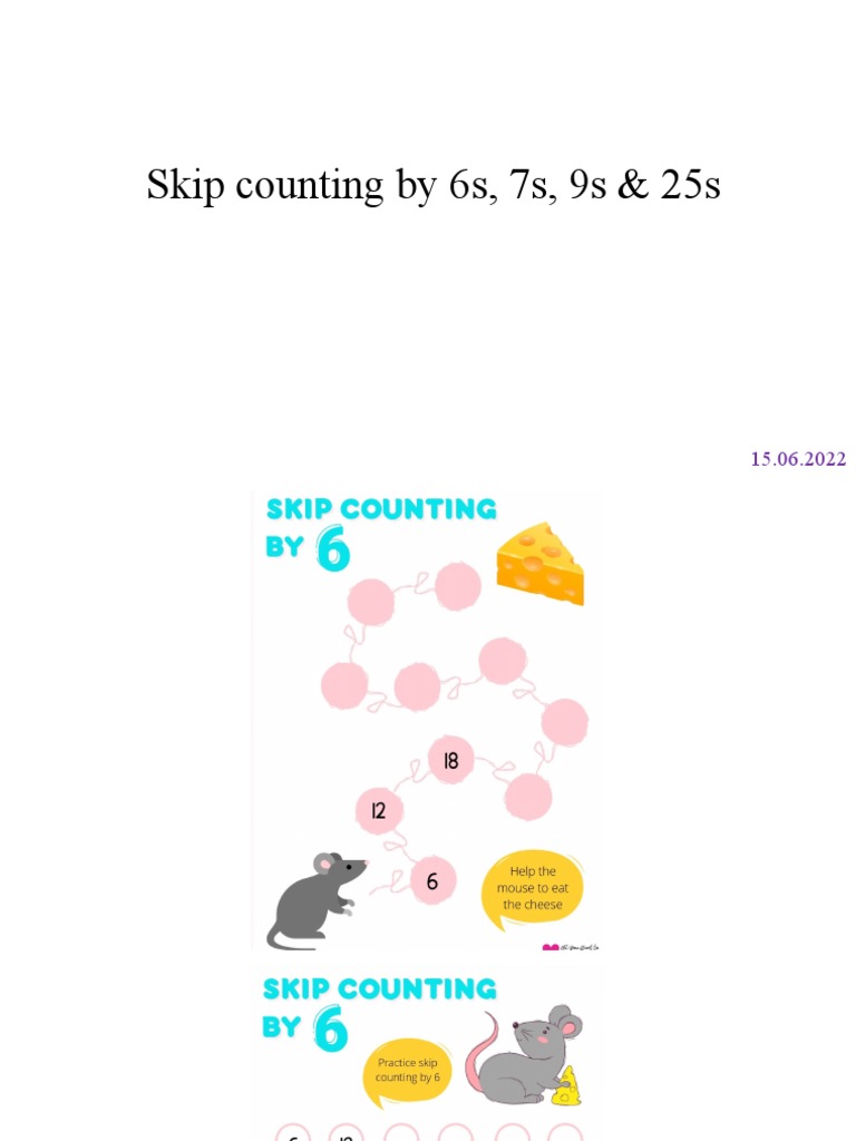 Skip Counting 6,7,9,25 | PDF