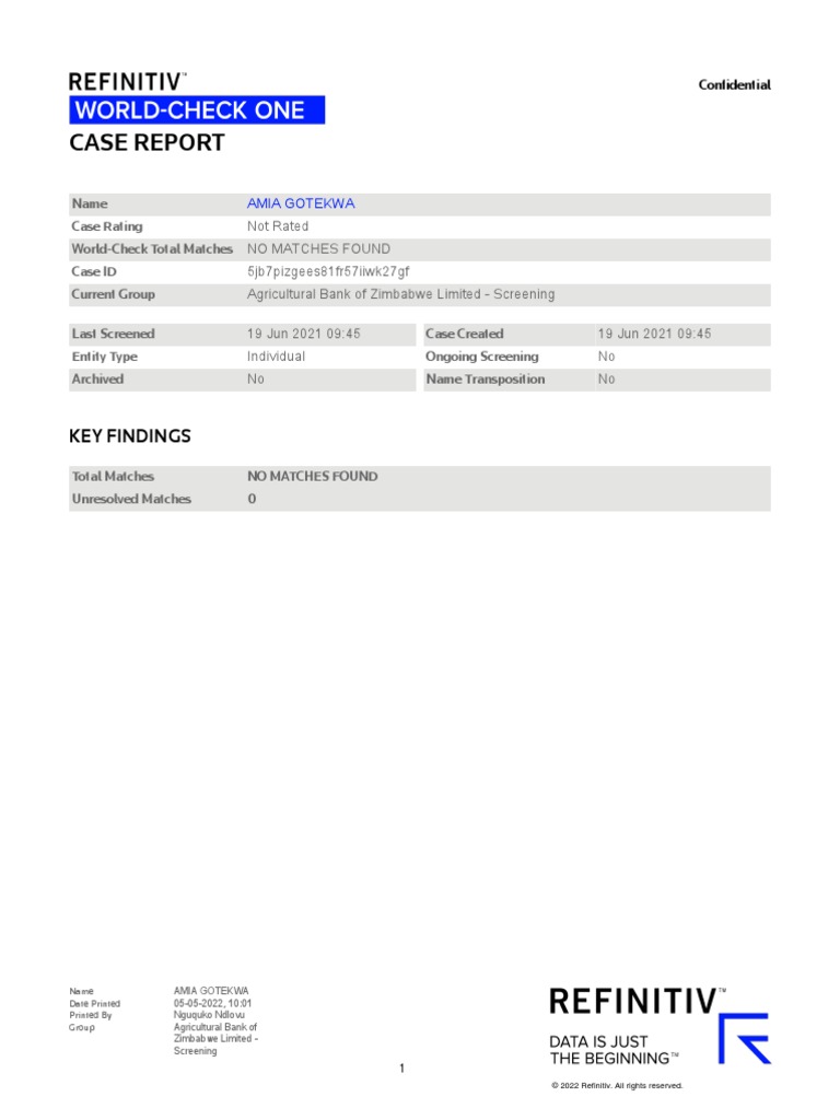 Case Dossier Report | PDF | Privacy | Information