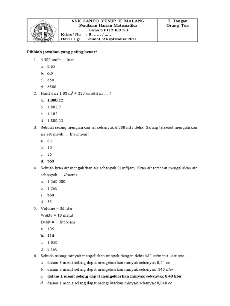 PH Matematika Tema 3 PH 2 Edit | PDF
