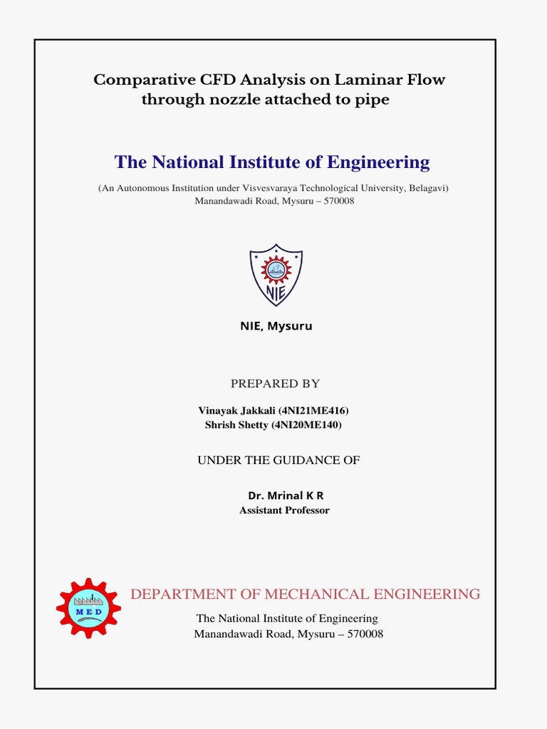 The National Institute of Engineering: Comparative CFD Analysis On ...