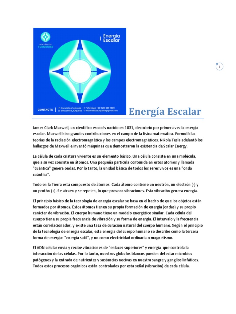 Energía Escalar NUEVO - 220614 - 231707 | PDF | Átomos | Mecánica cuántica