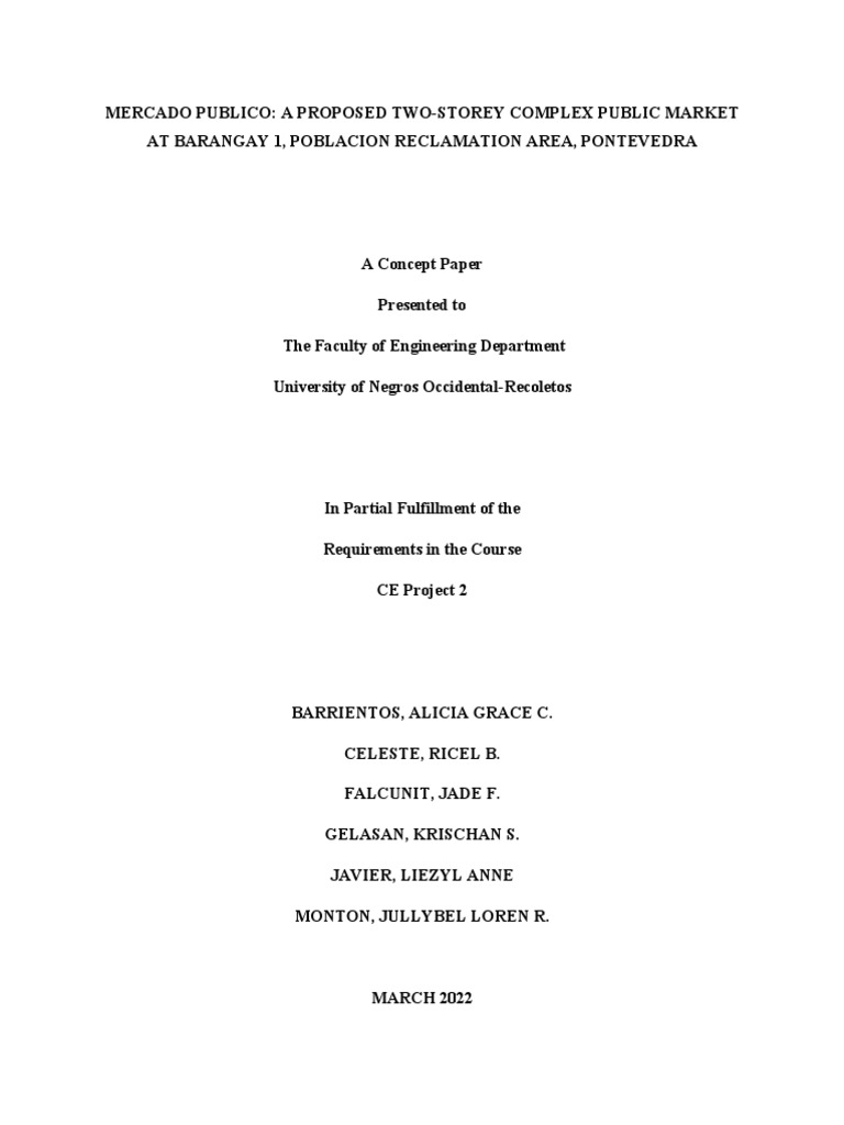 CE Project 2-Concept Paper | PDF | Market (Economics) | Economies