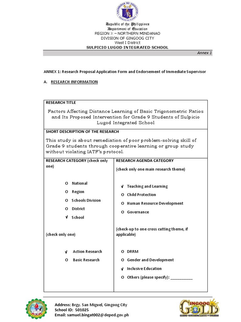 Research Proposal Annex 2-3 | PDF