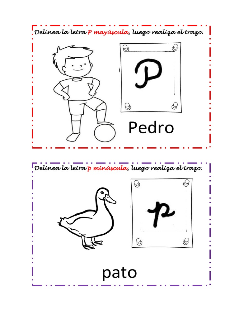 Trazos Letra P Mayúscula y Minúscula | PDF