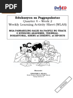 Exemplar and Activity Sheet in ESP 9 (2ND QUARTER) | PDF | Wellness | Science & Mathematics