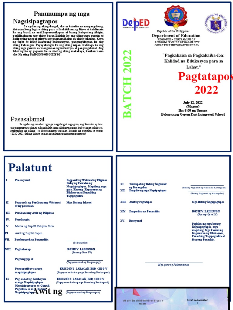 Graduation Program 2022 | PDF