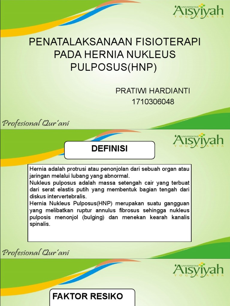Fisioterapi HNP: Penanganan & Program | PDF