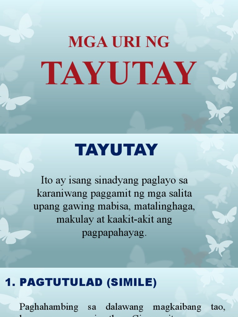 Filipino - Tayutay | PDF