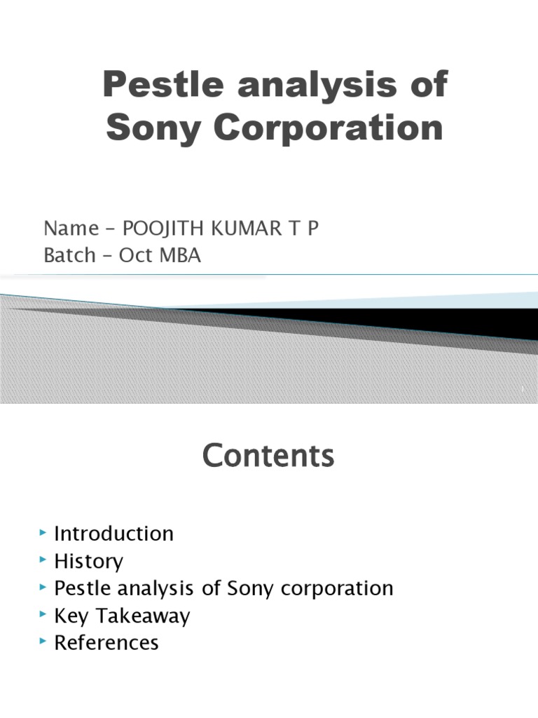 Sony Corporation PESTLE Analysis: Evaluating the Political, Economic ...