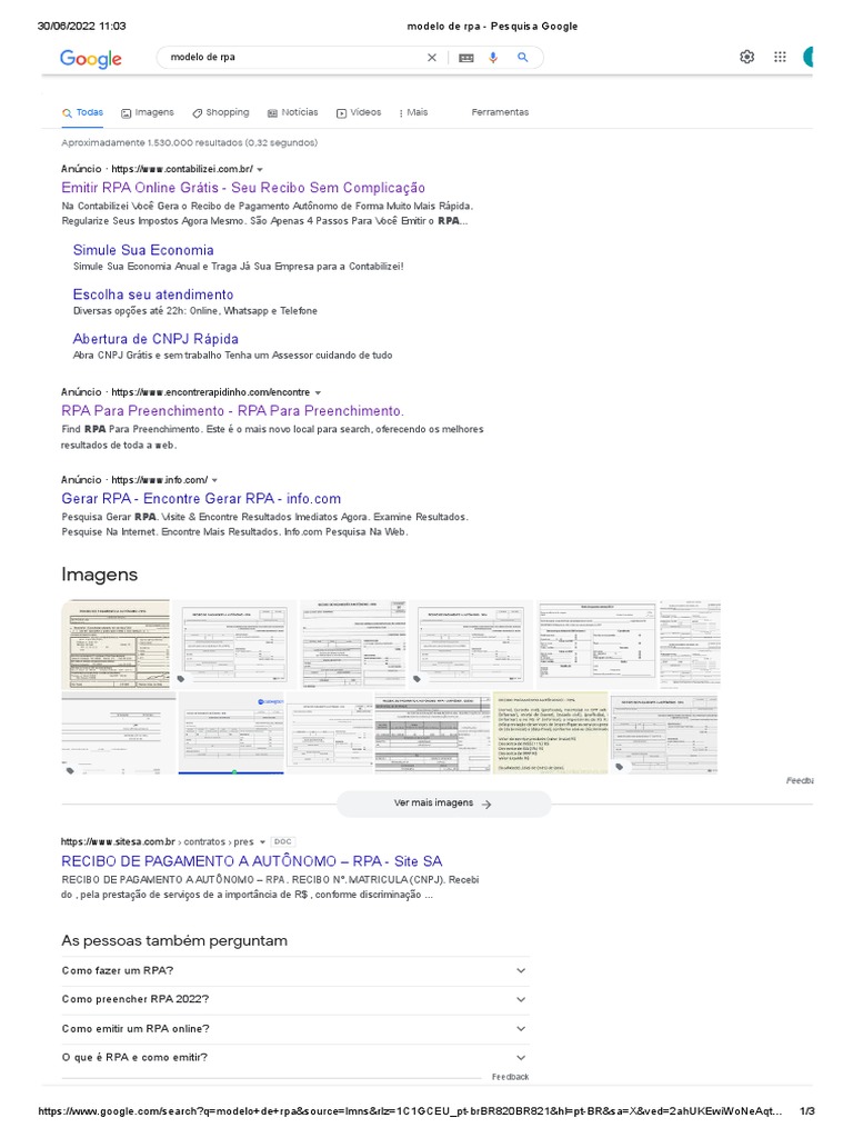 Modelo de Rpa - Pesquisa Google | PDF | Internet | Privacidade na internet