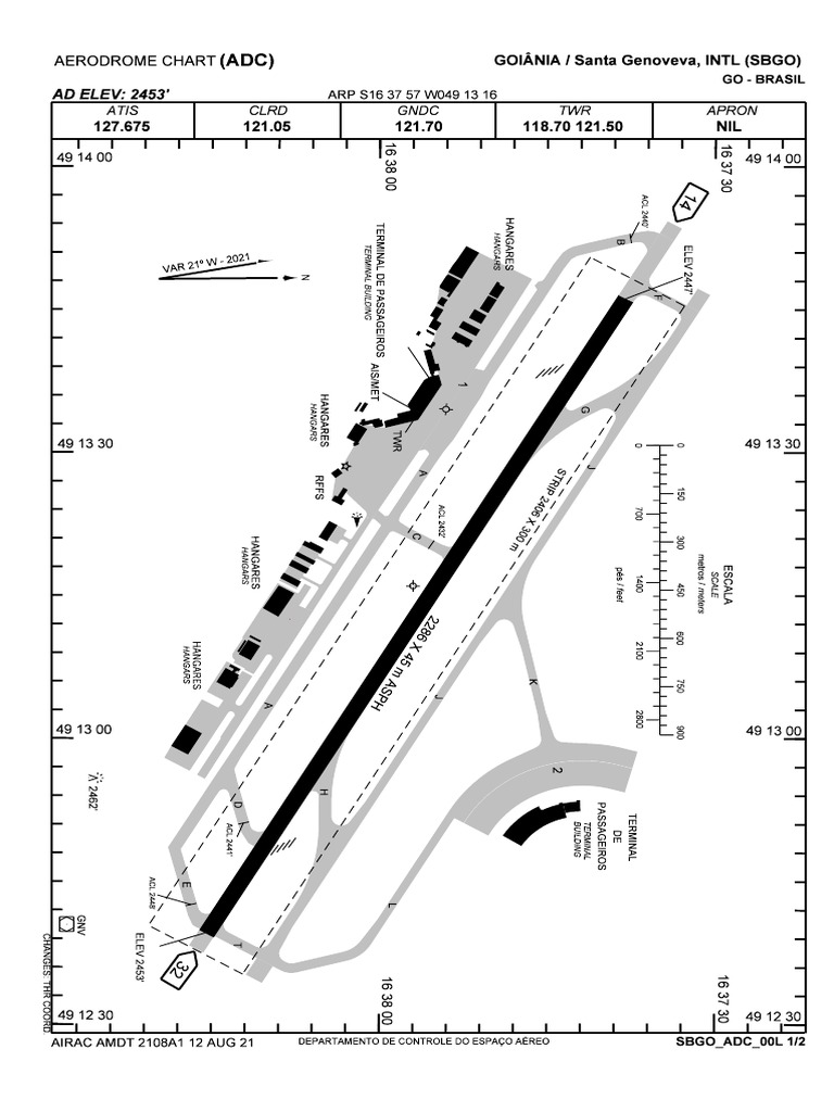 Aerodrome Chart for Pilots | PDF