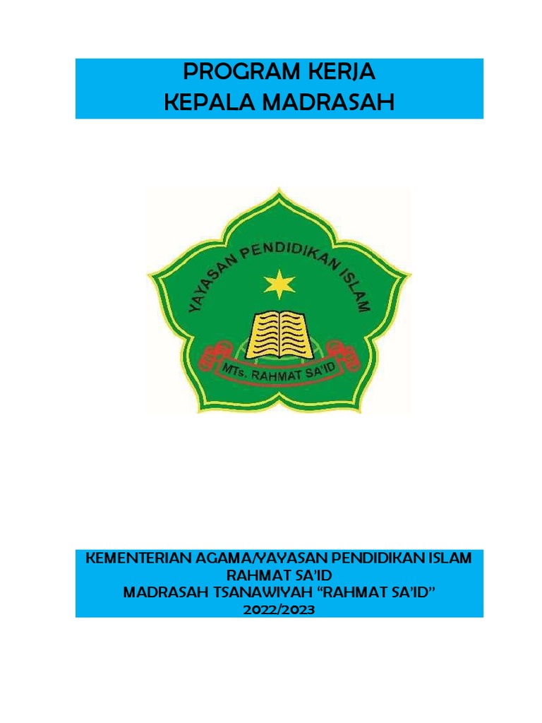 Template Program Kerja KAMAD-MTs. - Rahmat Said | PDF | Karier & Perkembangan | Bisnis