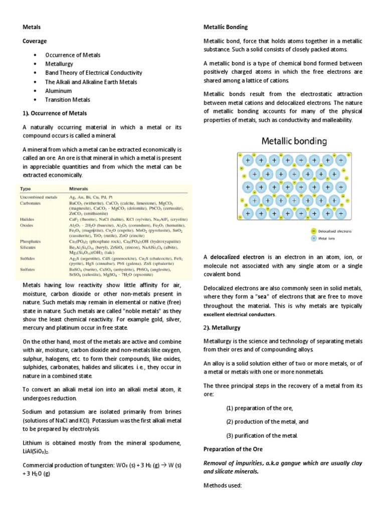 Lecture Notes in Metals and Polymer | PDF | Metals | Steel