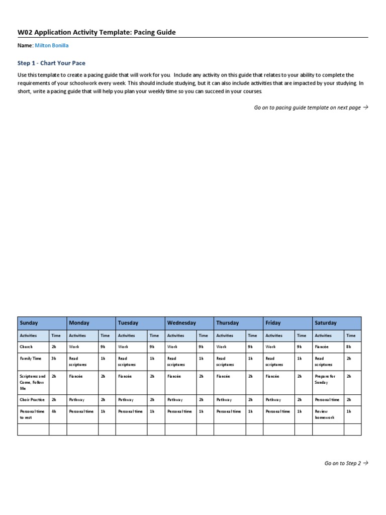 W02 Application Activity Template | PDF | Professional Skills ...