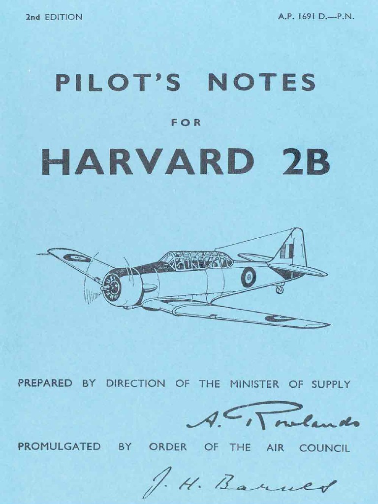 Harvard II Pilots Notes | PDF