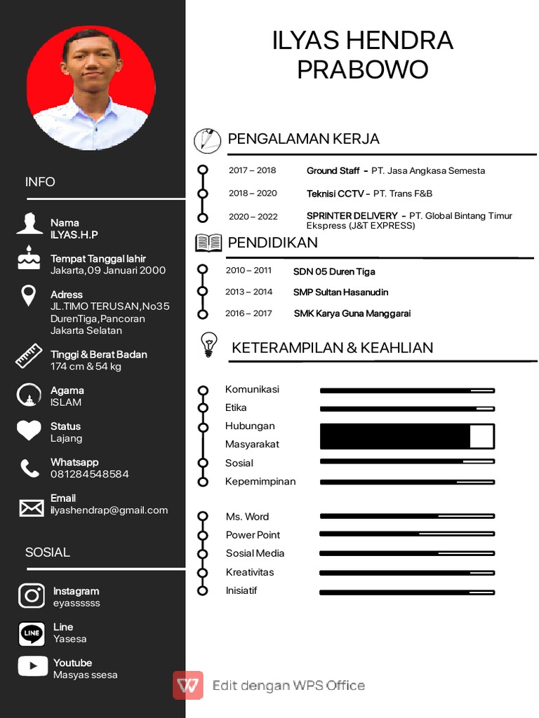 CV - Ilyas Hendra Prabowo | PDF