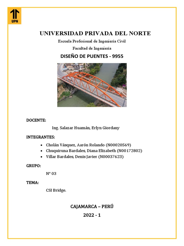 Análisis estructural de un puente losa utilizando el software CSI Bridge | PDF | Puente | Método ...