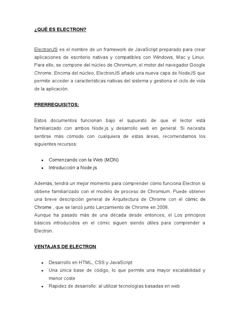 Qué Es Electron | PDF | Software de la aplicacion | Script Java