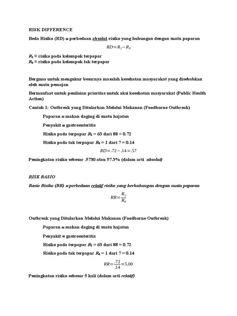 Risk Difference | PDF