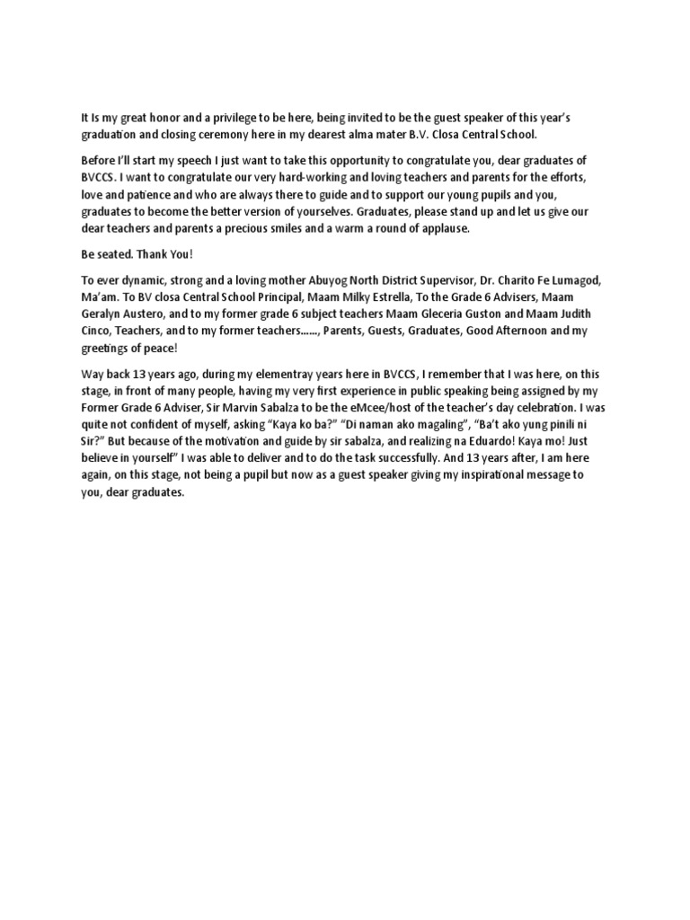 Key Note SPEECH | PDF