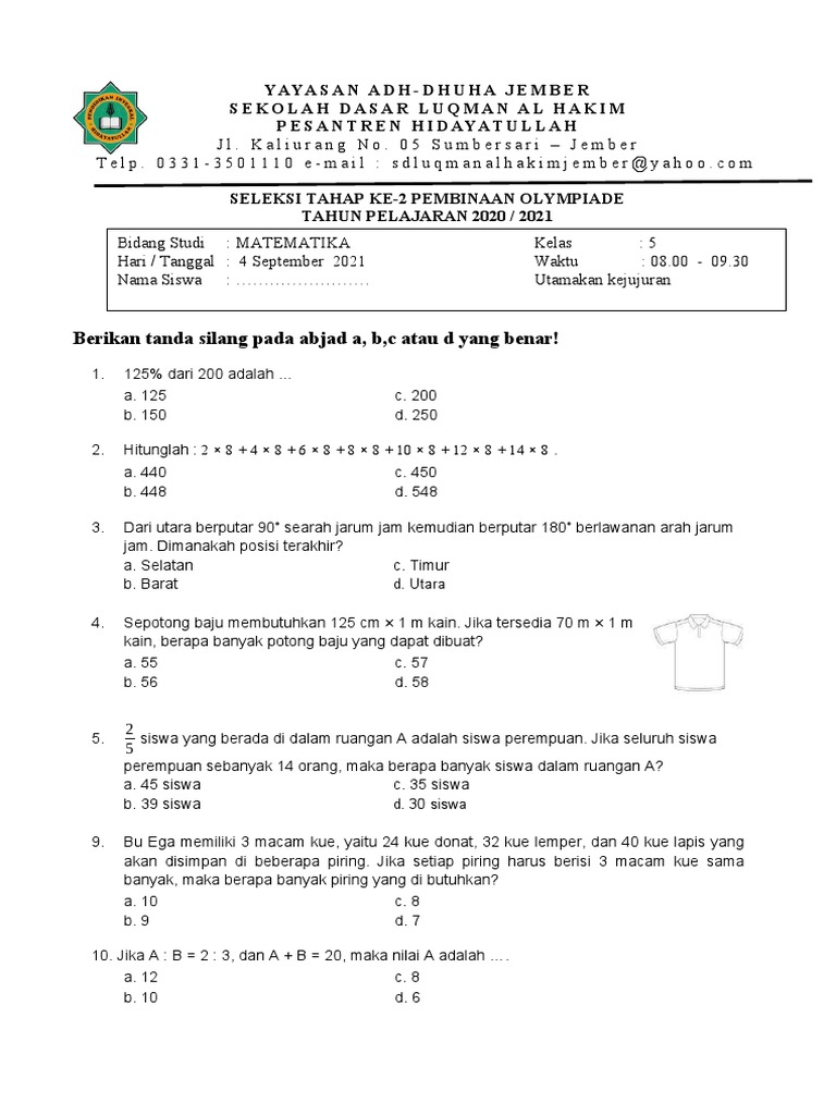 SOAL MTK Level 3 | PDF